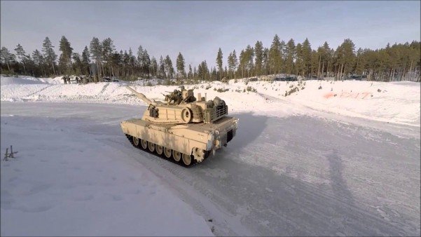 Watch This Abrams Tank Drift Race on Ice - LiveOutdoors