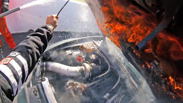 Toyota Supra Crosses Finish Line on Fire - LiveOutdoors